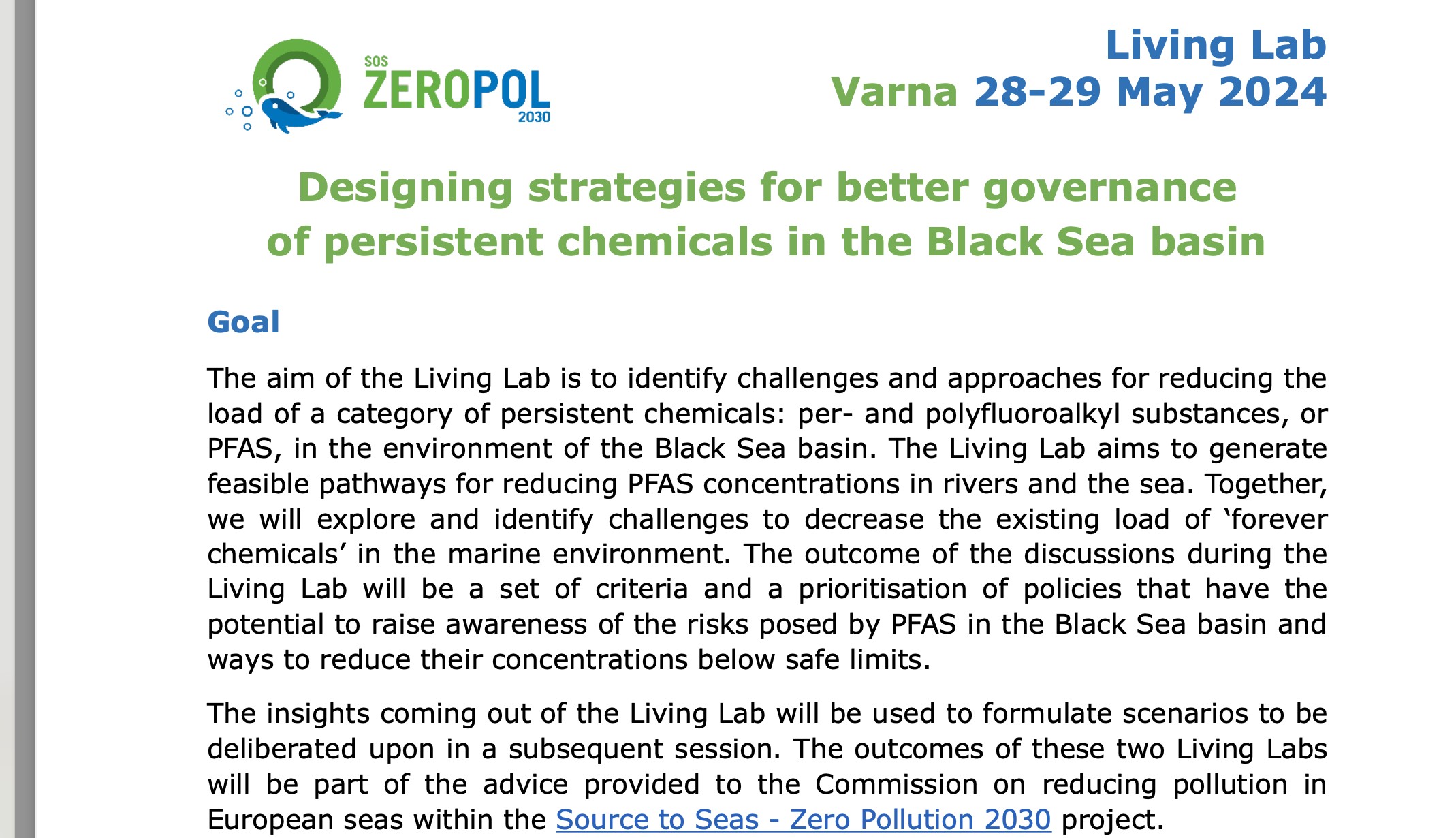 SCENARIOS and ZeroPol2030 - Scenarios